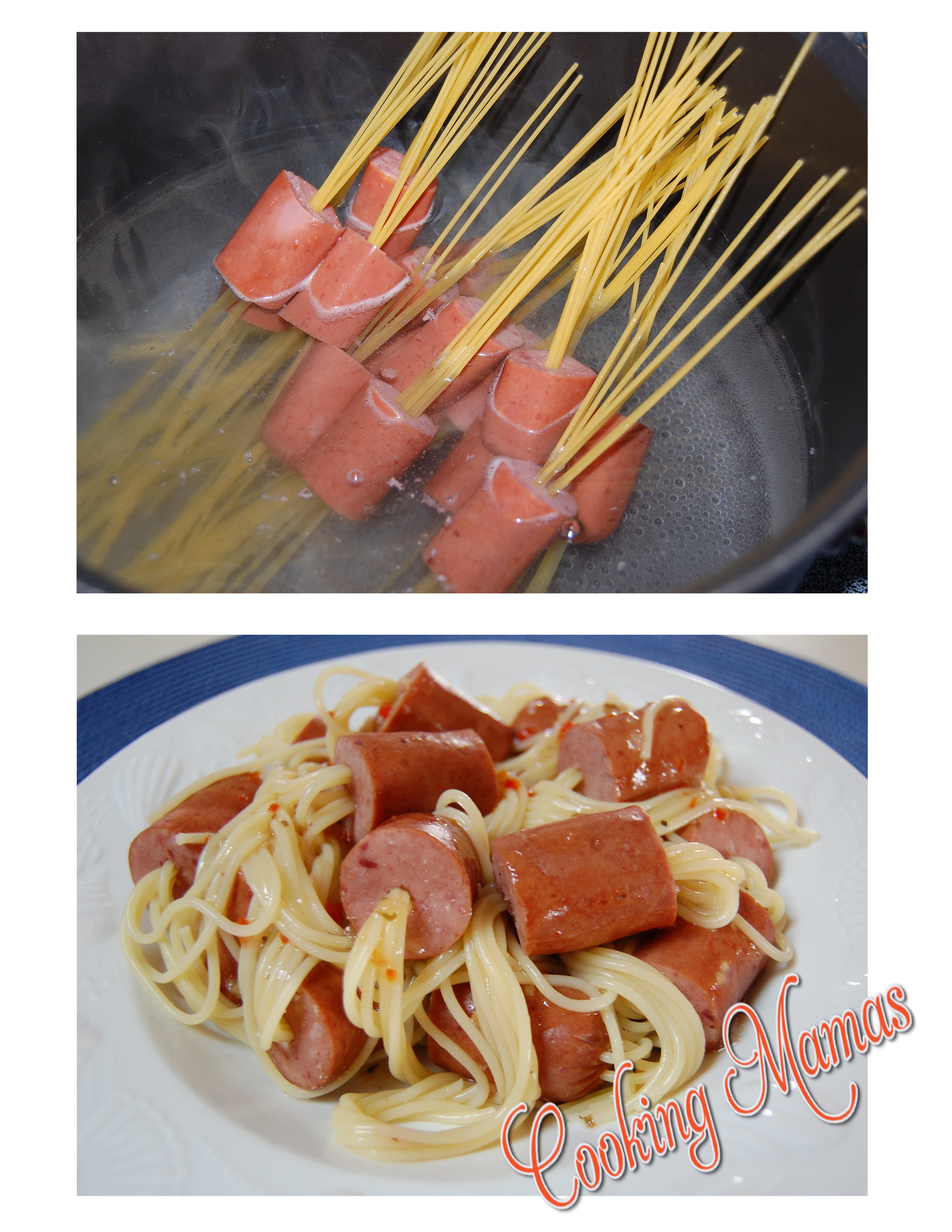 Spaghetti Dogs Cooking Mamas