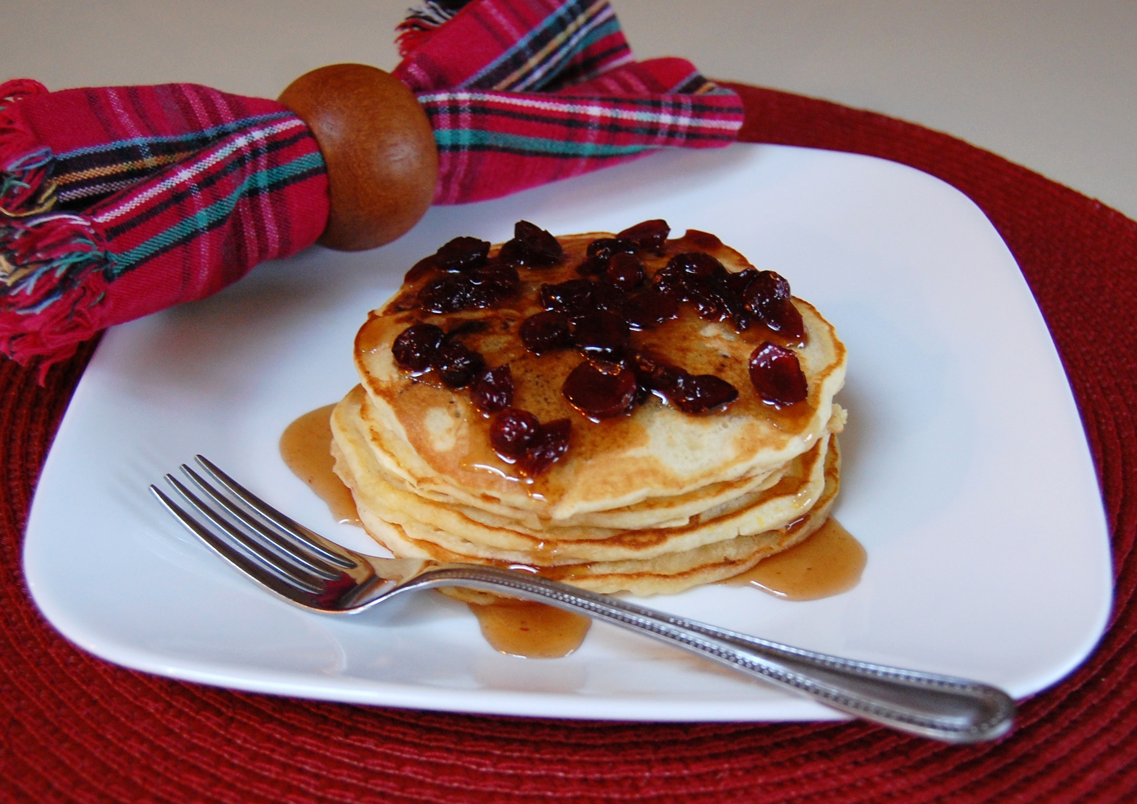 Cranberry Orange Pancakes with Cranberry Maple Syrup | Cooking Mamas