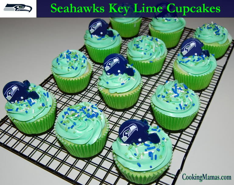 Seahawk Key Lime Cupcakes | Cooking Mamas