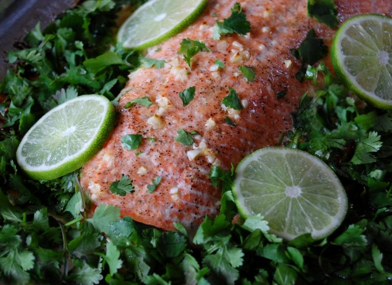 Baked Cilantro Lime Salmon | Cooking Mamas