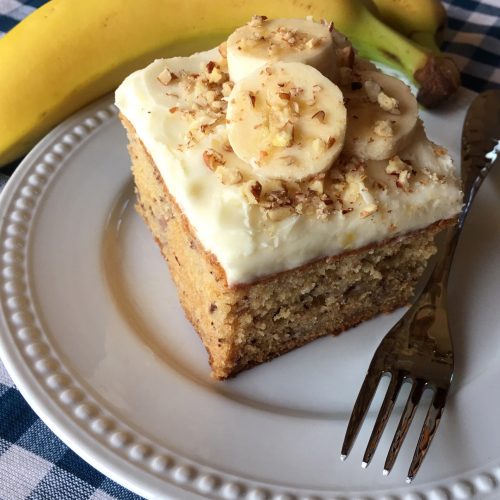 Banana Cake with Cream Cheese Frosting | Cooking Mamas