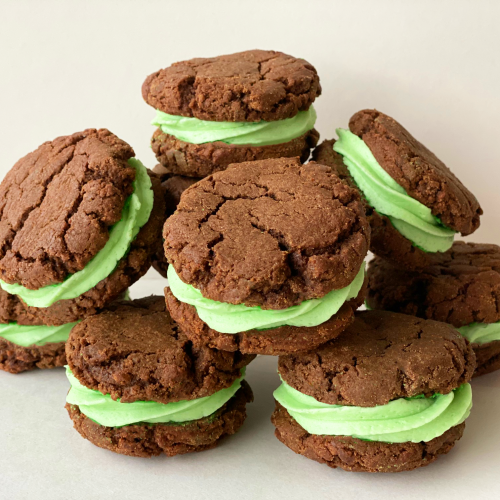 Chocolate Mint Sandwich Cookies | Cooking Mamas