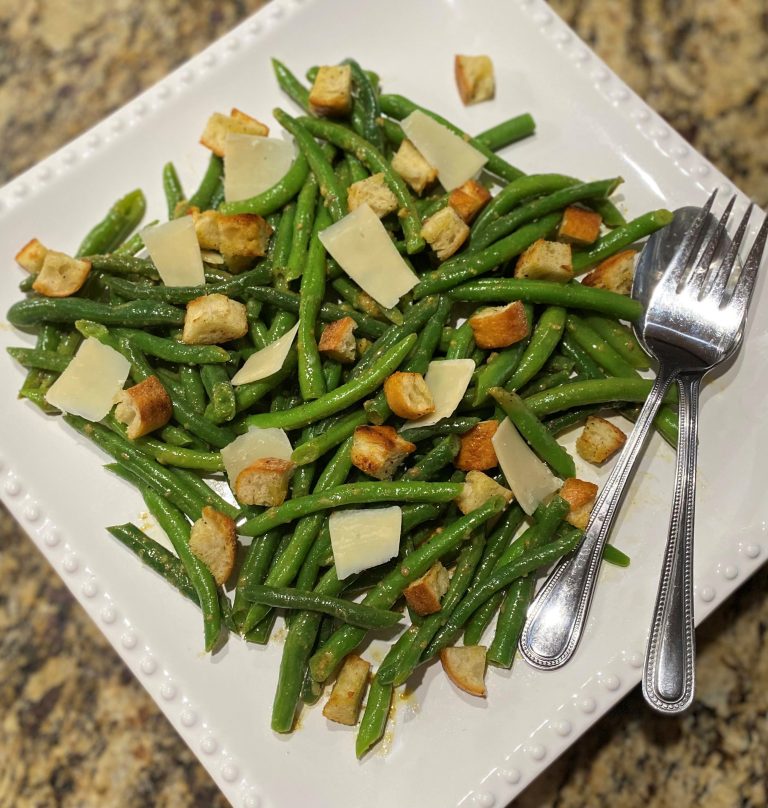 Caesar Green Bean Salad | Cooking Mamas