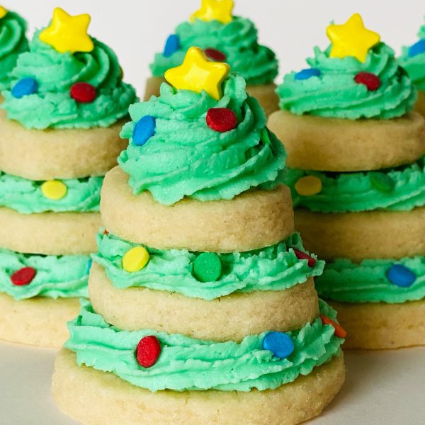 Stacked Sugar Cookie Christmas Trees | Cooking Mamas